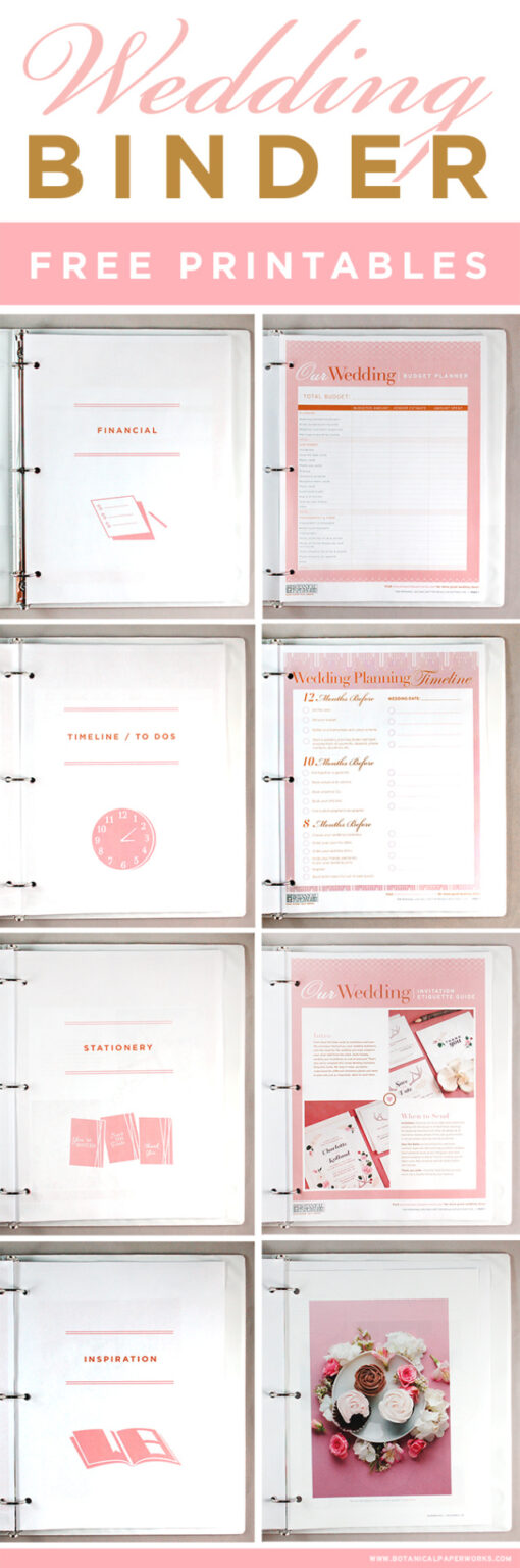 Wedding Binder Cover Page Template
