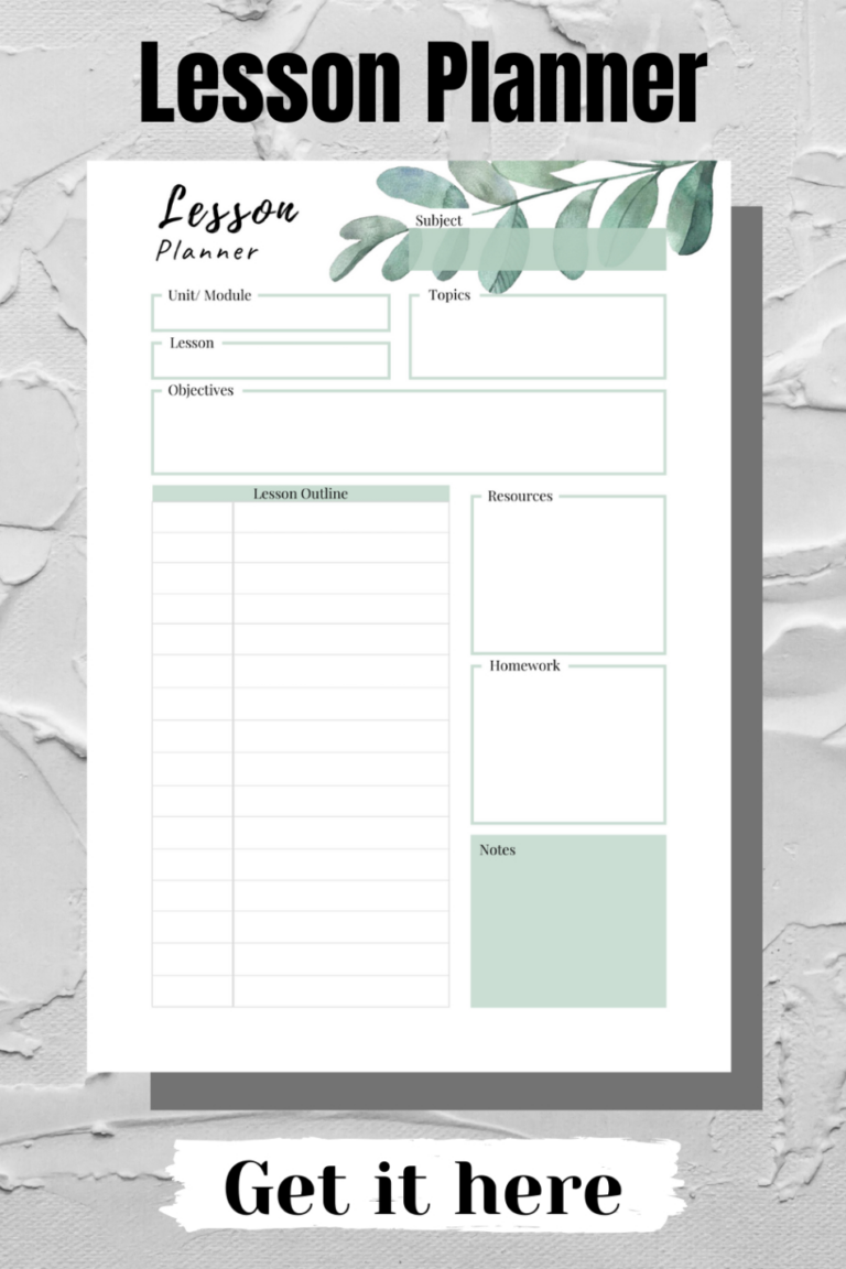 Lesson Plan Binder Cover Template