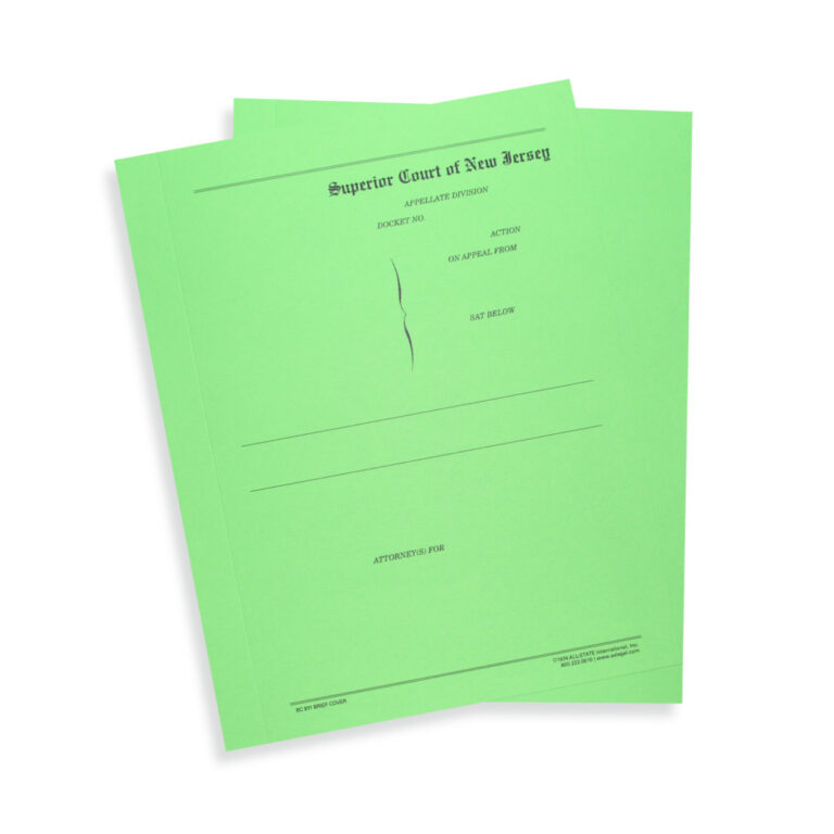 Legal Brief Cover Page Template