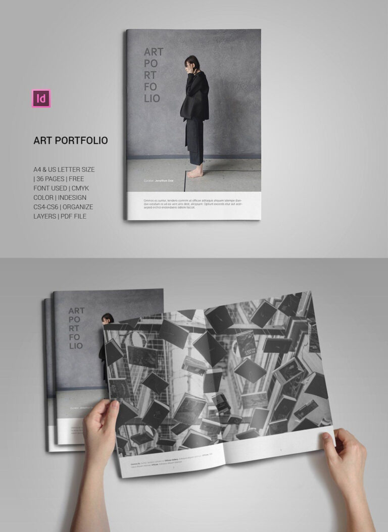 Art Portfolio Cover Page Template