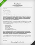 Summer Internship Cover Letter Template