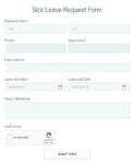 Employee Sick Leave Form Template