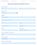 Social Work Intake Form Template