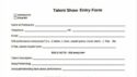 Talent Show Application Form Template