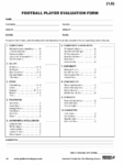 Youth Football Player Evaluation Form Template